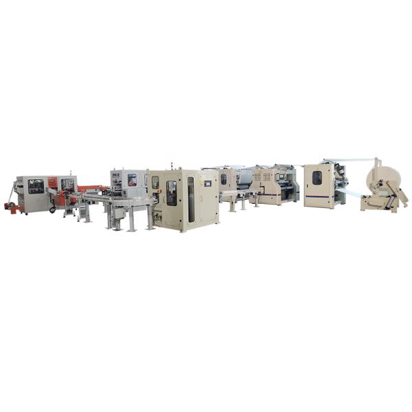 Quality Professional Glue Lamination V Fold Facial Tissue And Bundle Hand Towel Paper Making Machine Production Line for sale