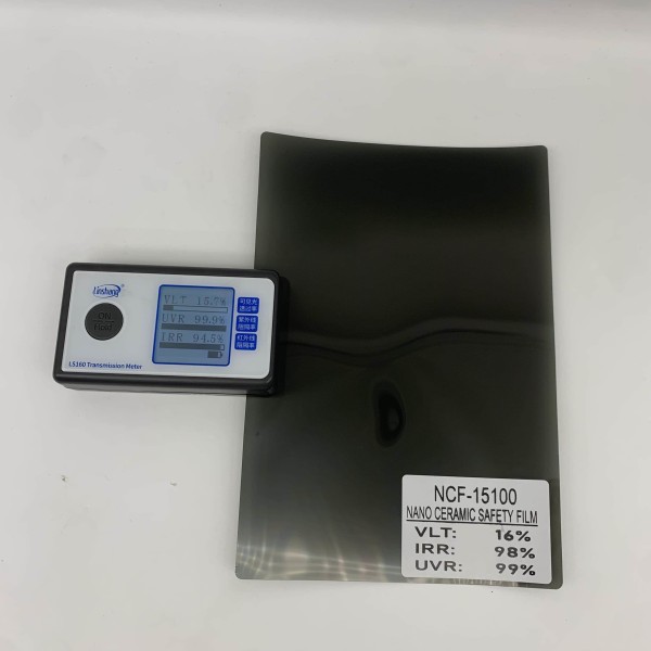 Quality Nano Ceramic Safety Film with 16% VLT 98% IRR and 99% UVR for Car Window Solar Protection for sale