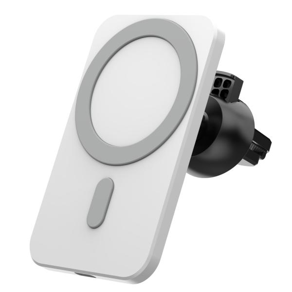 Quality FCC Magnetic Wireless Car Charger , 15w Air Vent Car Mount Phone Holder for sale