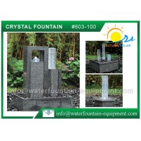 Quality Decoration Feng Shui Garden Fountain Granite Sculpture With Glass Column for sale