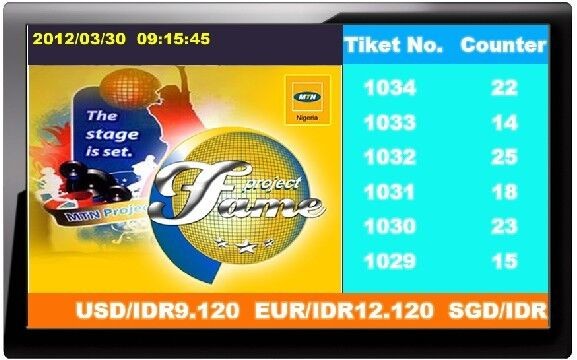 EQMS Automatic Wireless Queue Management Display System Ticket Machine For Bank and Telecom Shops