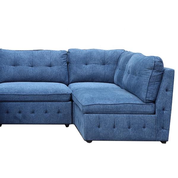 Quality Folding Fabric Modular Sectional Sofa Multifunctional 230x210x90CM for sale