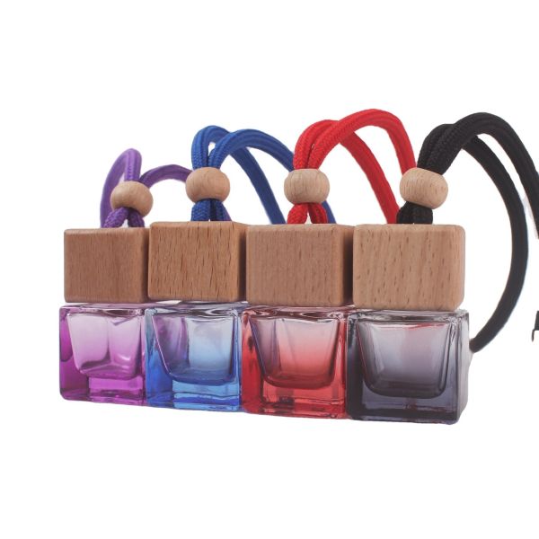 Quality Colored Car Perfume Bottle Mirror Hanging Car Air Freshener Diffuser Bottles for sale