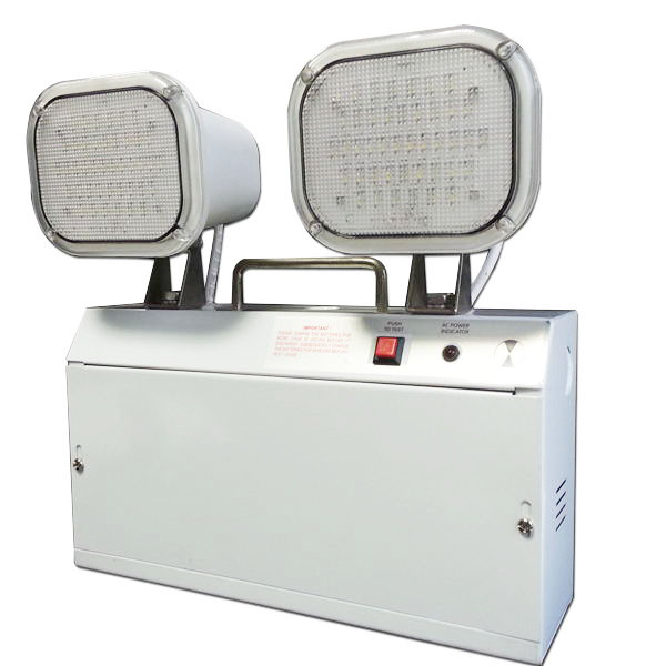 Quality Battery Powered Twin Head 3014 SMD LED Rechargeable Emergency Light for sale