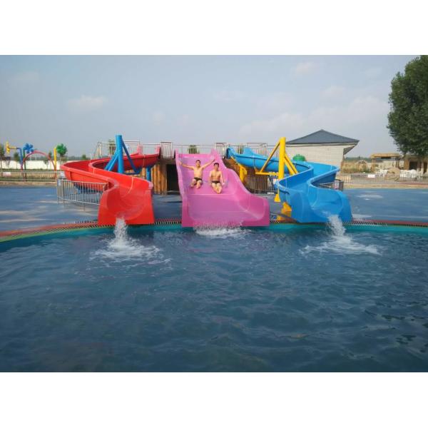 Quality 200m2 Area Wide Family Water Slide For Children Easy Installation for sale