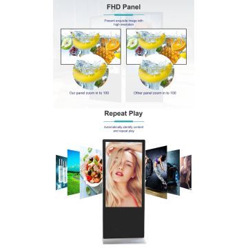 Quality 65 Inch Touch Screen Information Kiosk Wifi Android Digital Board Video for sale