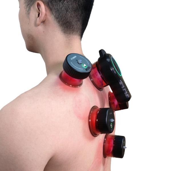 Quality ABS PC Electric Cupping Therapy Set 5 Gears Vacuum Cupping Machine Button for sale