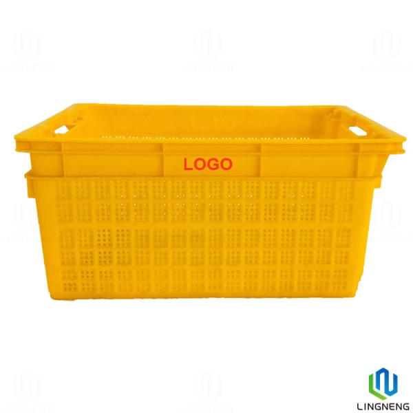 Quality Food Grade Plastic Fruit And Vegetable Crates Stackable Nestable for sale