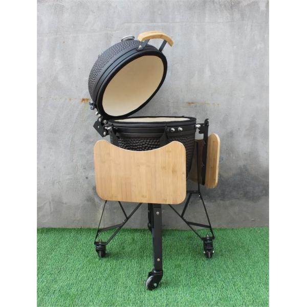 Quality 20 Inch Ceramic Kamado Grill Outdoor Matte Black Color 51cm for sale