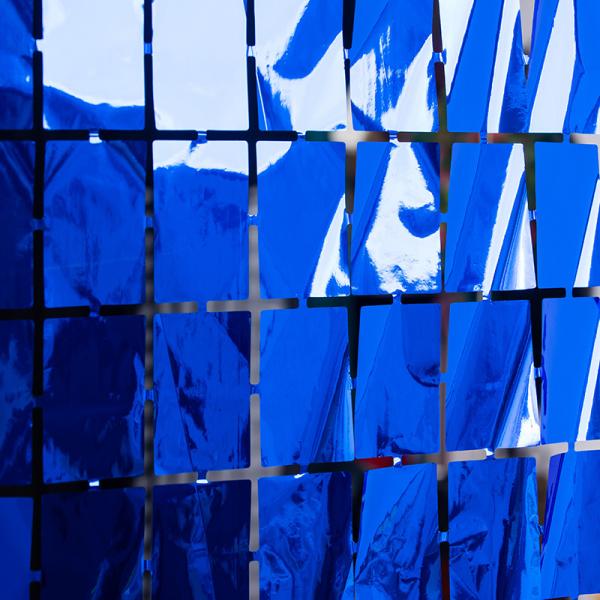 Quality Elegant Assorted Grid Pattern Curtain Foil Square For Background Wall Party for sale