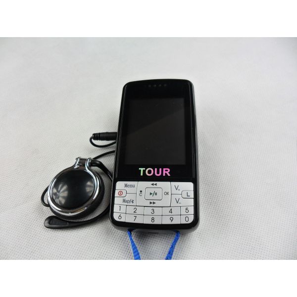 Quality 007B Automatic Tour Guide System With LCD Screen , Black Digital Audio Guide for sale
