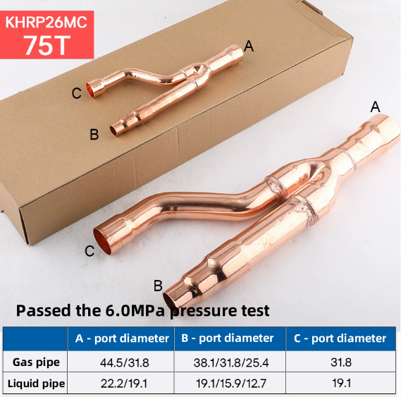 Quality Hailiang Copper Refnet Joint for Hitachi VRF 150-400mm Branch Pipe for sale