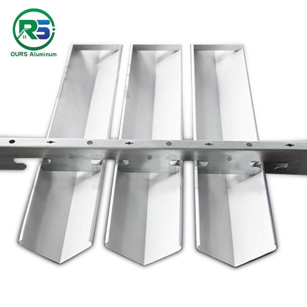 Quality Commercial Office Suspended Metal Ceiling Systems Modern External Timber V for sale