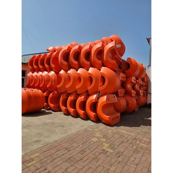 Quality PE Float Material HDPE Pipe Floater with Clinder Connection Nuts And Washers for sale
