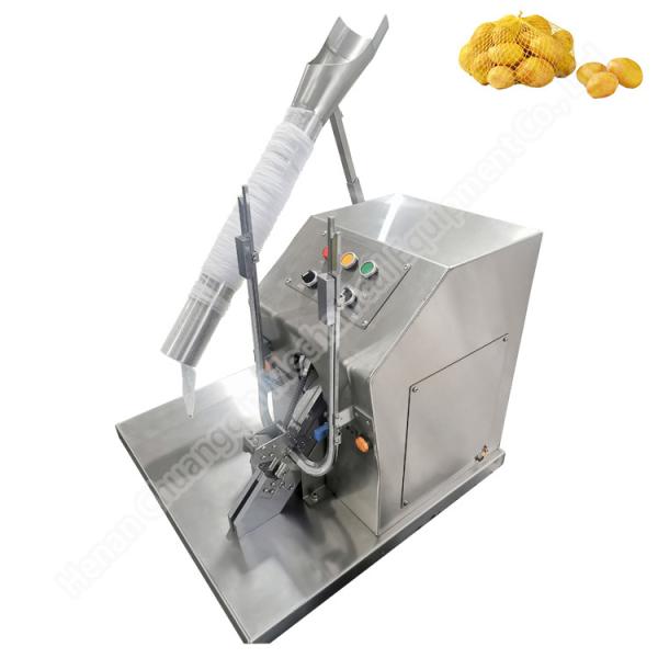 Quality Semi Automatic Fruit Mesh Bag Packing Machine Garlic Orange Onion Packing Net for sale