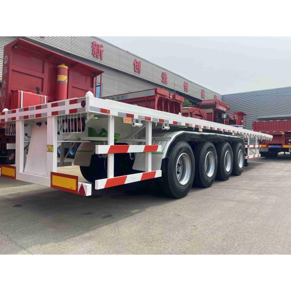 Quality 100T Maximum Load Capacity Flatbed Container Semi-Trailer with Mechanical for sale