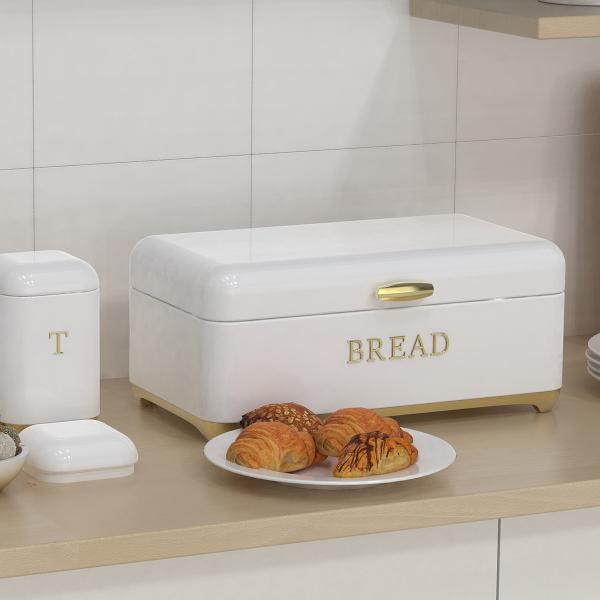 Quality OEM Metal Bread Bin Set For Kitchen Storage And Freshness Preservation for sale