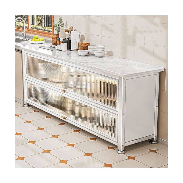 Quality Dual Storage Movable Kitchen Work Station Household Carbon Steel For Cutting Vegetables for sale