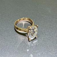 Quality 18K Lab Diamonds Ring and Gold Wedding Ring Setting1894 Four Prong Classic for sale