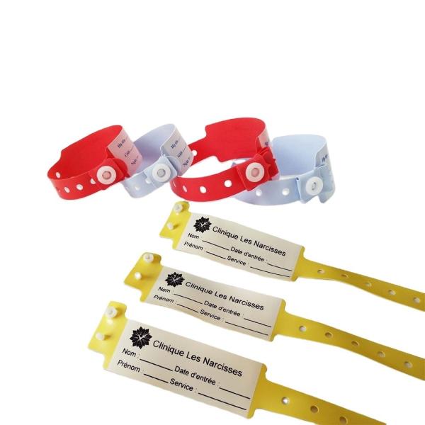 Quality Customized PVC Disposable Wristband for Patient Super Soft 170*18mm child Information for sale