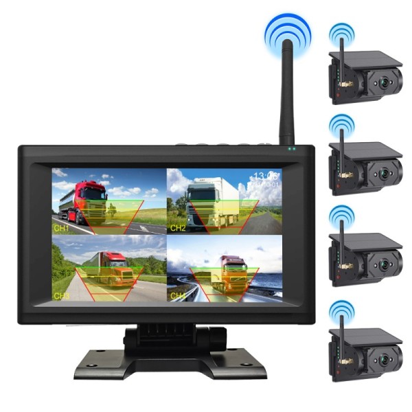 Quality Solar Powered WiFi Backup Security System Waterproof CCD Image Sensor Dash Cam for sale
