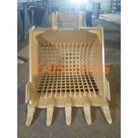 Quality Yellow Skeleton Bucket For Excavator , 1.6 Ton Ditching Bucket For Excavator for sale