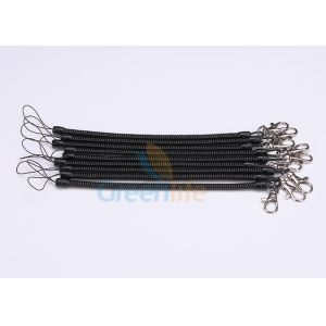 Quality Slim TPU Tubing Plastic Coil Lanyard , Spiral Spring Coil Lanyard On Key Chains for sale