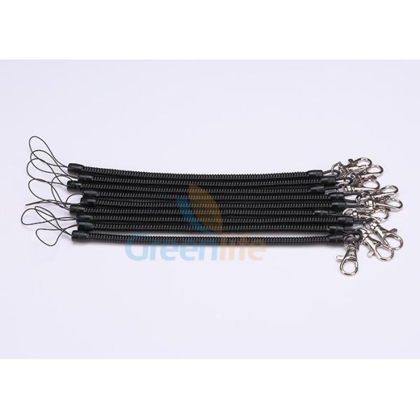 Quality Slim TPU Tubing Plastic Coil Lanyard , Spiral Spring Coil Lanyard On Key Chains for sale
