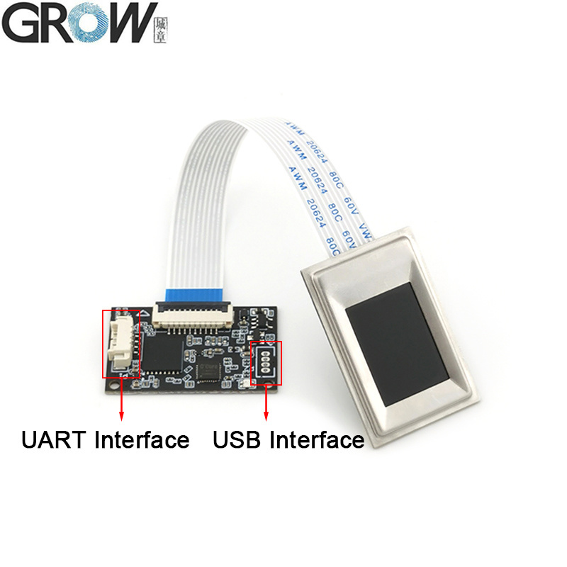Grow R311 Big Size Sensor Area Capacitive Fingerprint Sensor Module Scanner for Arduino