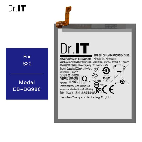 Quality OEM Replace Samsung S20 Battery Life 4000mAh Over Current Protection for sale