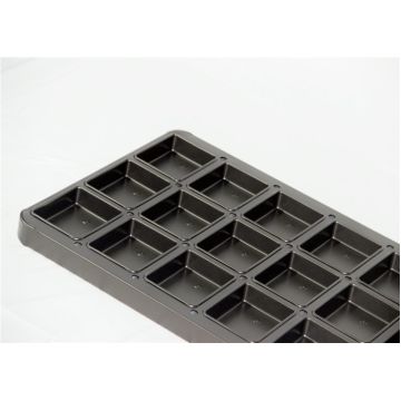 Quality 18 Cavity Wine Red Non Stick Square Cupcake Pan for sale