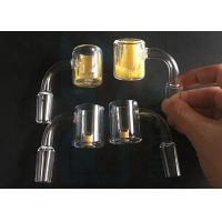 Quality 45/90 Degree Quartz Glass Banger 14mm Male 1100℃ Transparent for sale