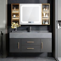 Quality E0 Standard Top Mounting Hardwood Bathroom Vanity Units 600mm With Mirror for sale