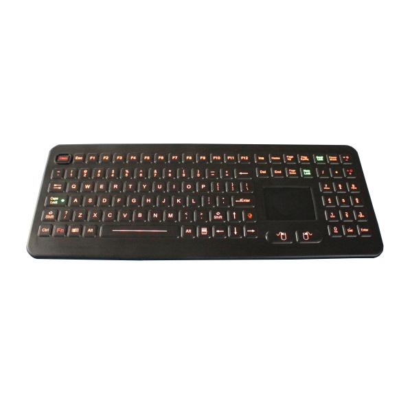 Quality IP68 waterproof industrial rubber medical keyboard with backlit touchpad for sale