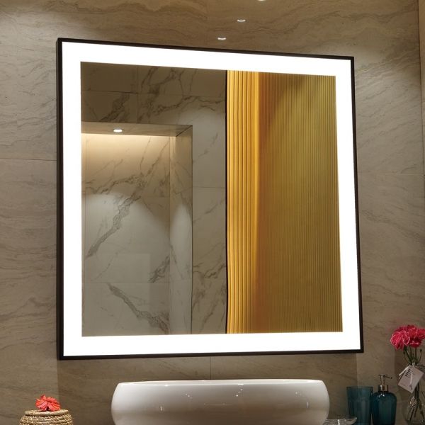 Quality Customized Wooden Mirror with Luxury Framed Design and 5mm Copper Free Silver Mirror for sale