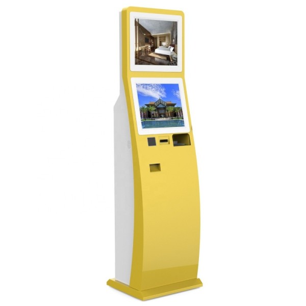 Quality Intel 1037U CPU Hotel Self Service Check In Kiosk With Passport Scanner for sale