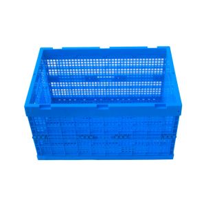 Quality Collapsible Plastic Crates for Fruit Insertable Solid Nesting Turnover Moving for sale
