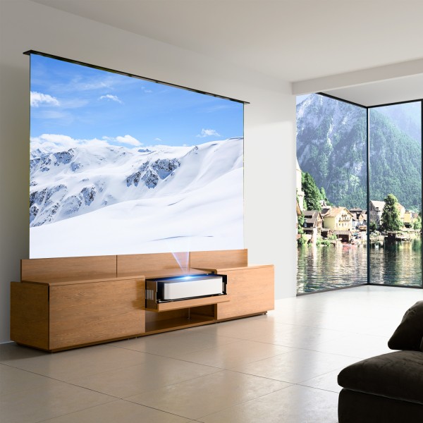 Quality Smart TV Cabinet Wooden Color UST Projector Cabinets Customized Motorized TV Cabinet for sale