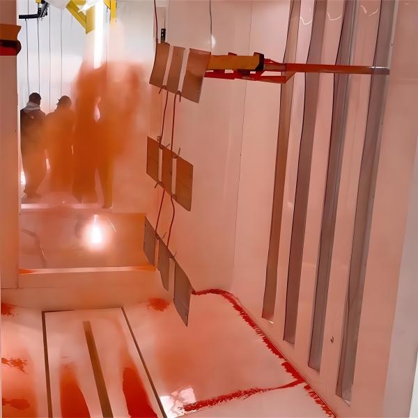 Quality Fast Change Color Powder Coating Booth with Cyclone Recovery System for sale