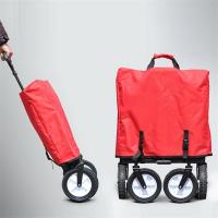China Fashion Collapsible Garden Cart Outdoor Utility Red Collapsible Wagon factory