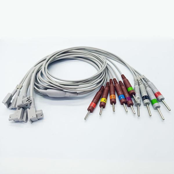 Quality 10 Leads HP EKG Cables DIN Buttom For ECG Electrode for sale