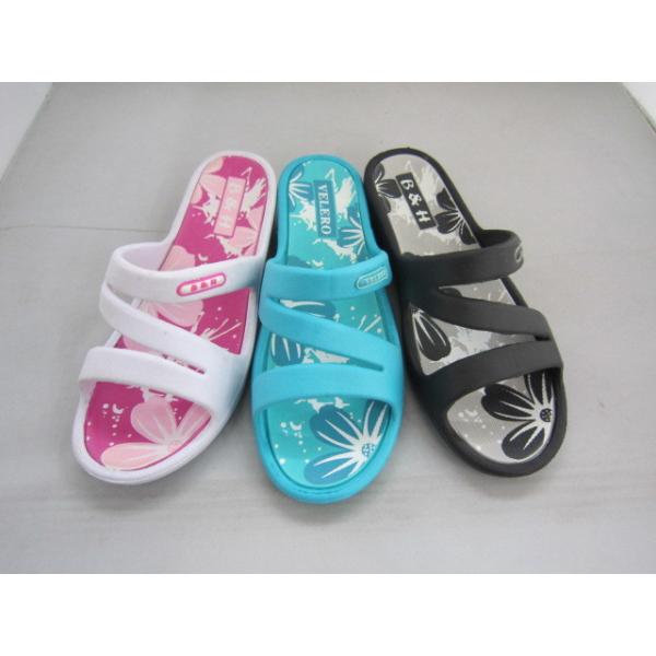 Quality Z Shape Bandage Flower Graphics Ladies Eva Slippers for sale