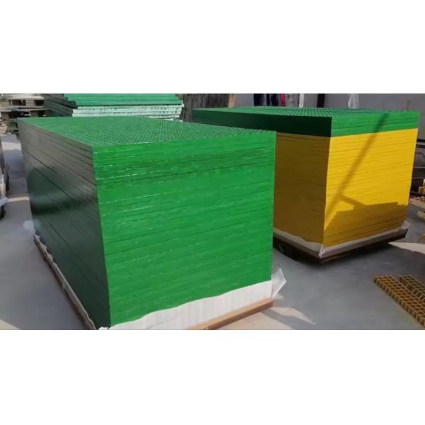Quality Custom Size Color Thickness Molded Fiberglass Grating FRP GRP Mesh Plastic for sale