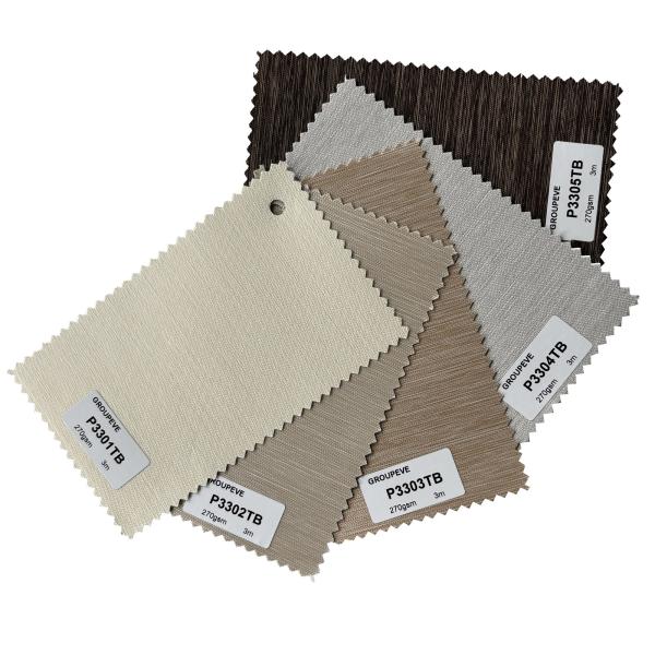 Quality High Quality Pull Down 100% Polyester Textured Blackout Roller Blinds Fabrics for sale