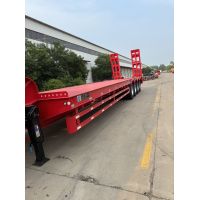 Quality CIMC Truck Trailer 4 Axles Heavy Duty Lowboy Semi Trailer Lowbed Semi Trailer for sale