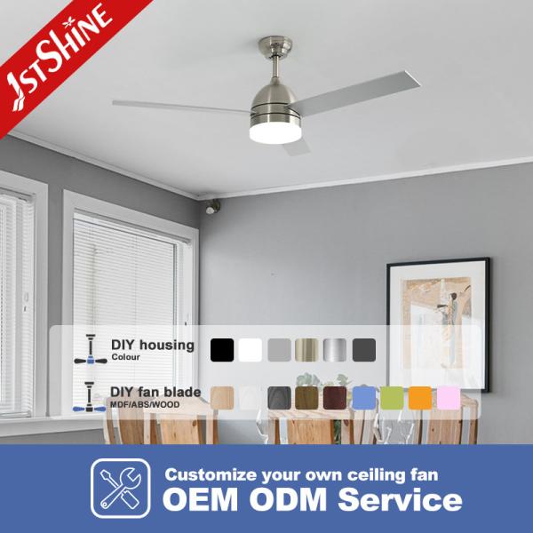 Quality Adjustable Light Quiet Motor LED Ceiling Fan With 3 MDF Blade for sale