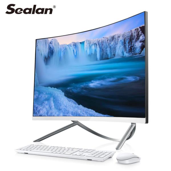 Quality APL N3350 All In One Curved Computer HDD500GB Touchscreen Desktop Computer for sale