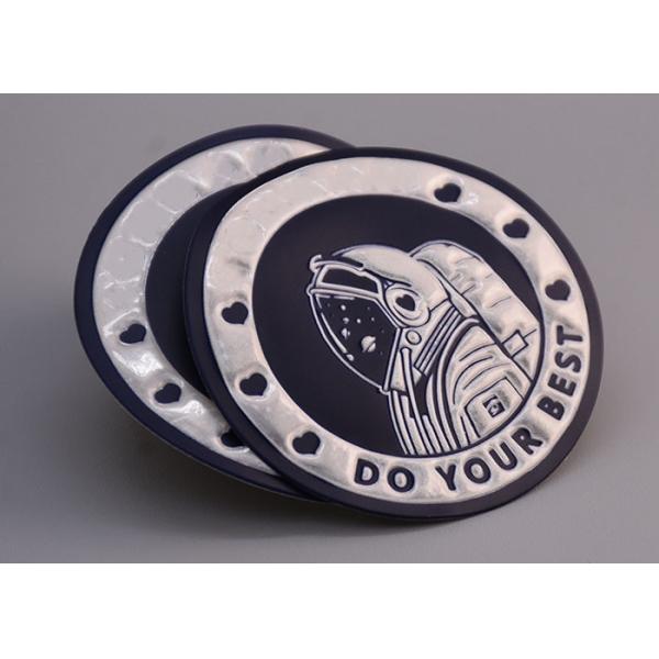 Quality Garment TPU Printed Label With Reflective Silver Logo And Foam for sale