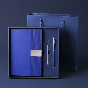 Quality Full Customize Notebook Pen Ink Set Gift Box Colorful PU Leather Notebook for sale