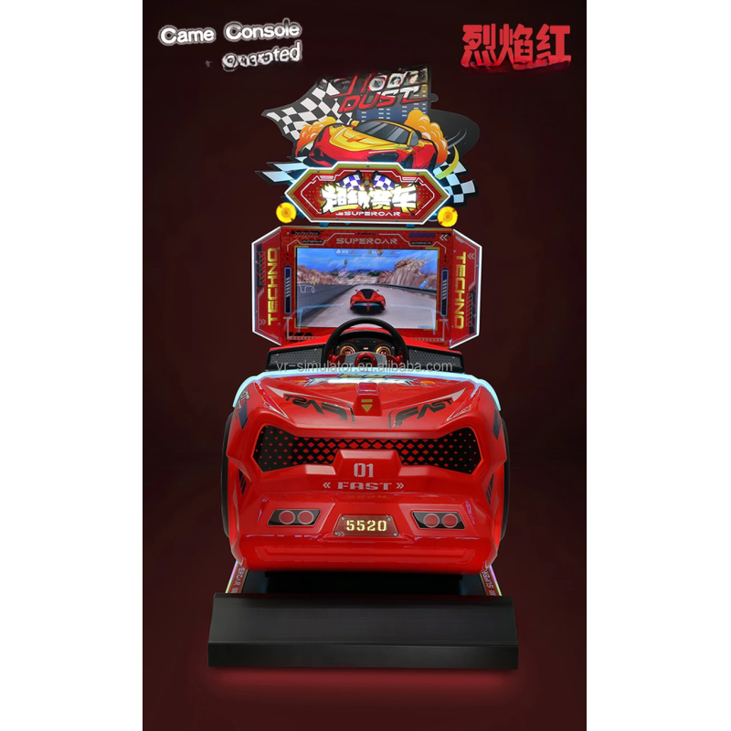 Game screen display showing racing action